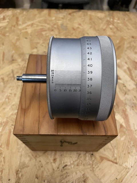 LARGE MICROMETER BARREL head metric 0-25mm By J.E.Nanson Coventry ...