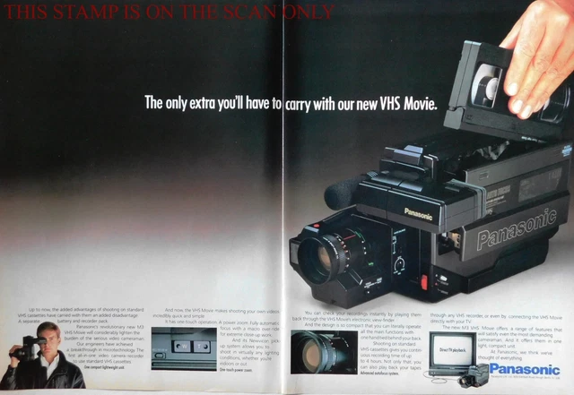 PANASONIC 'M3' VHS Video Camera ADVERT : Original 1986 Print Ad D/263 £ ...