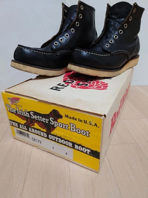 RED WING 8179 Irish Setter Moc Toe Boots Leather 7E 25cm Square Dog Tag ...