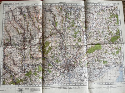 MAP OF NEWPORT WW2 WAR REVISION 1940 Ordnance Survey SHEET 102 £4.00 ...