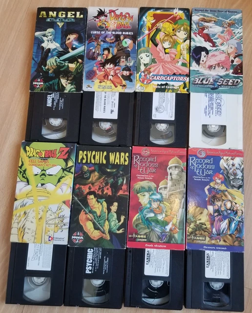 VINTAGE ANIME VHS lot x8 tapes Dragon Ball Angel Psychic Japan 1990s ...