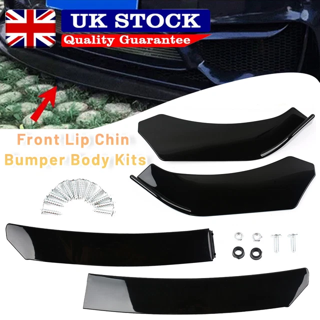 UNIVERSAL FRONT BUMPER Spoiler Lip Body Kit Splitter Chin Decoration ...