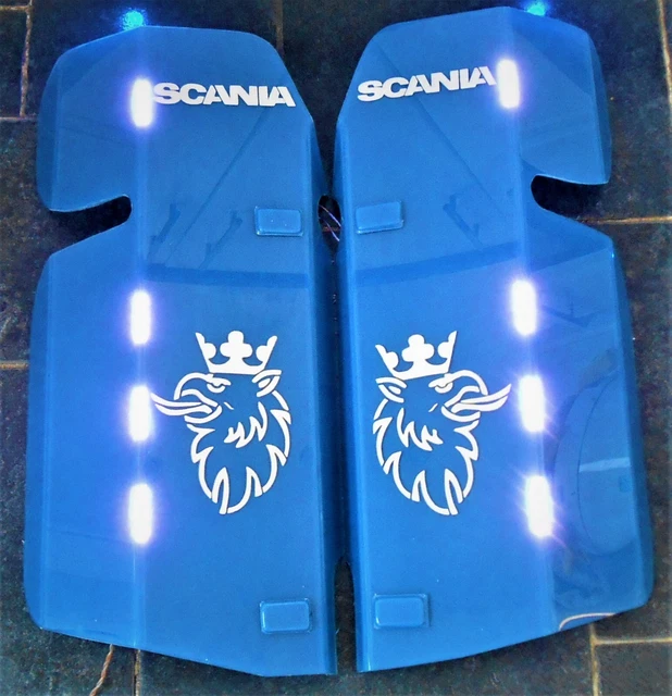 SCANIA MIRROR COVERS Guards! ANY Colours. WITH Lights BOLT ON!. TRUCK ...