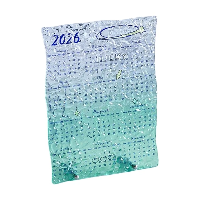 2026 FULL YEAR to View Calendar Shatterproof Acrylic Calendar For ...