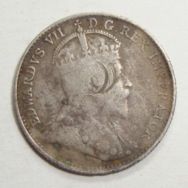 1903 H CANADA Five 5 Cent Edward Vii Fishscale Sterling Silver Nickel ...
