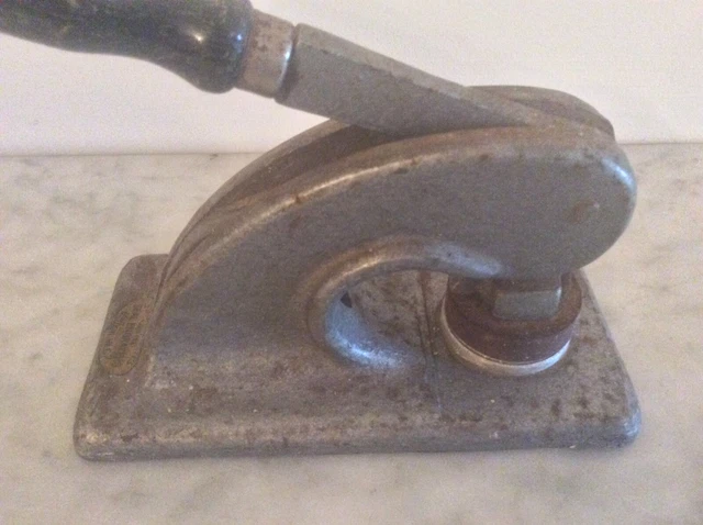 ANTIQUE LETTER HEAD Paper Embossing Press DESK SEAL for Yonge Brothers ...