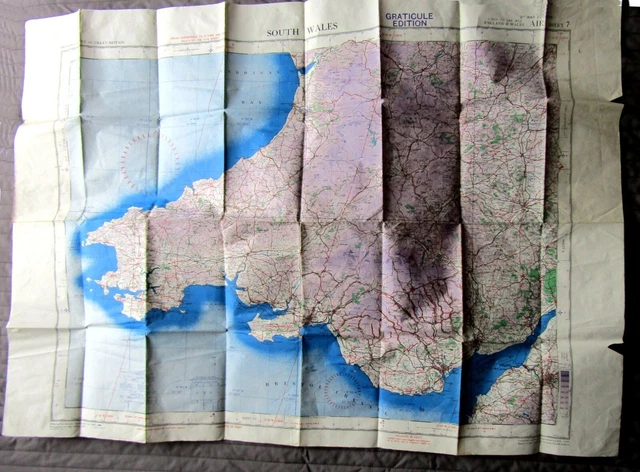 WW2 WAR OFFICE AIR map England South West 2nd War Revision 1943 ...