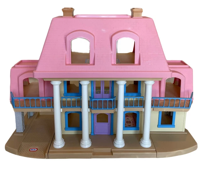 HUGE LITTLE TIKES Vintage Grand Mansion Dollhouse Great Shape Home Garage RARE 360.00 PicClick