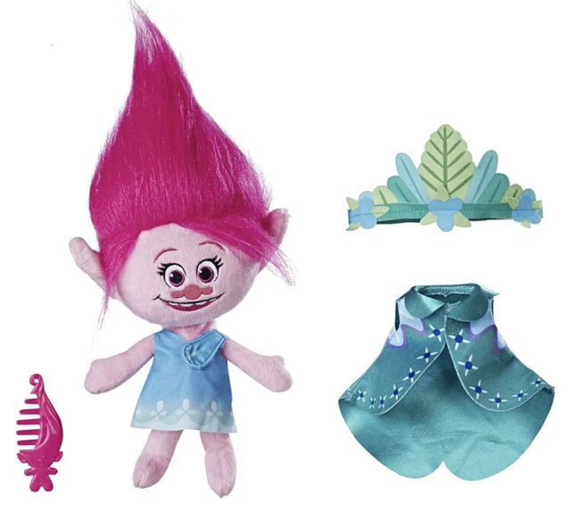 RARE VINTAGE DREAMWORKS Trolls Plush Talking POPPY Troll Boxed With ...