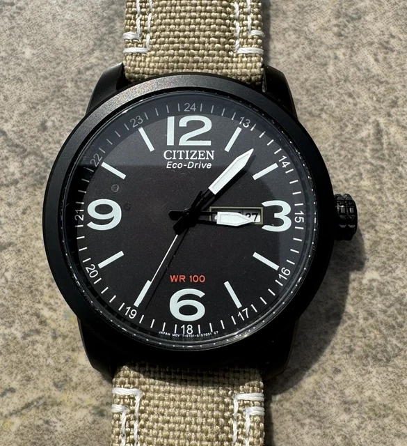 A FANTASTIC CITIZEN Eco-Drive Solar watch, with a black dial WR100 E101 S064783 £45.00 - PicClick UK