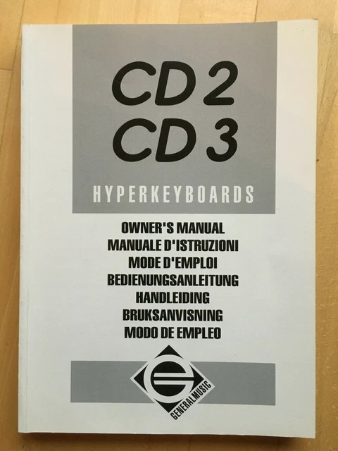 CD3 AND CD2 User's Guide GEM Generalmusic Owner's Manual D`INSTRUCTIONS ...