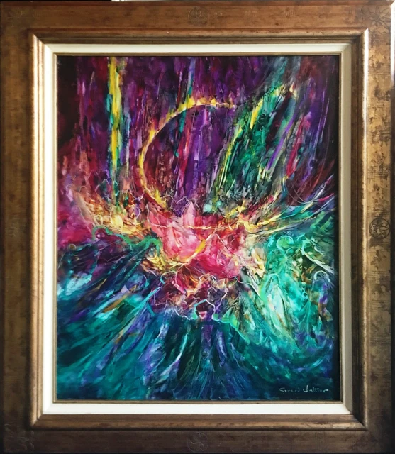 TABLEAU DE GÉRARD VALTIER (1950) - "Les magiciens" HST 81x65 cm EUR 1. ...
