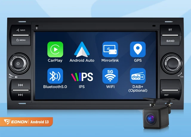 7& CARPLAY CAR Stereo For Ford Transit Mk7 Kuga C/S-Max Android 13 GPS ...