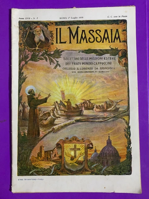 REVUE MENSUELLE “IL Massaia” Année XVII N.7 Rome Juillet 1930 -10926 ...