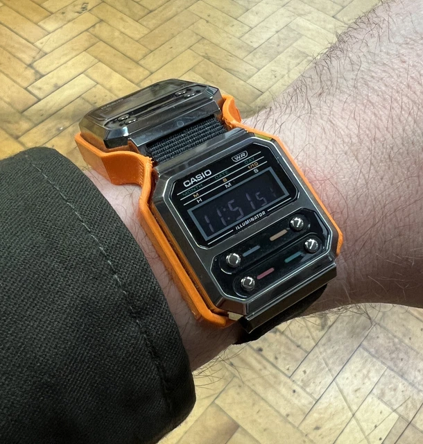 ALIEN SAMANI E125 3D Printed Casio Watch Prop Casio A100 F100 READ ...