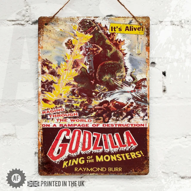 CLASSIC GODZILLA COLLECTION Metal Wall Sign Pub Bar Kitchen Home ...