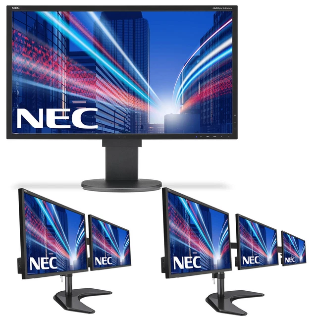 NEC 24 INCH Full HD PC LED Monitor Displayport VGA Widescreen LCD With ...