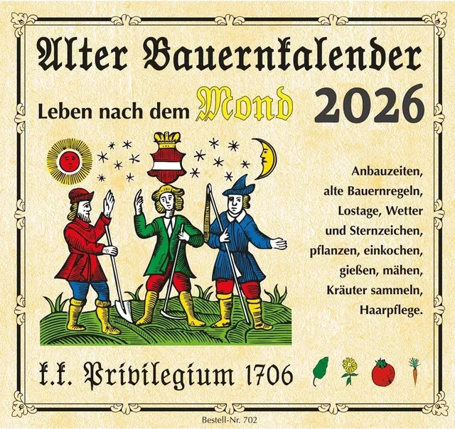 ALTER BAUERNKALENDER 2026. Der Praktische (Erlebniskalender) | Leykam ...