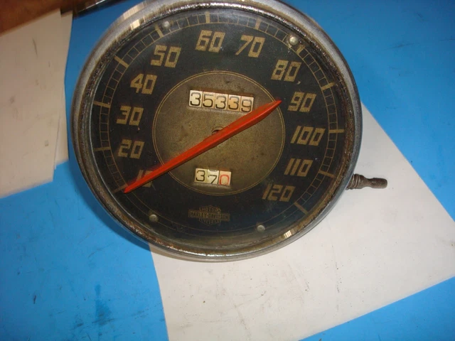 HARLEY DAVIDSON KNUCKLEHEAD flathead original 1947 speedometer rebuilt ...