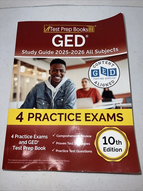 GED STUDY GUIDE 2025-26 All Subjects: 6 Practice Exams GED Test Prep 10 ...