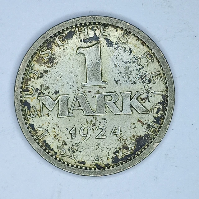 PEZZO 1 MARK – Germania 🇩🇪 – 1924 A – Argento – REF0799A EUR 26,70 ...