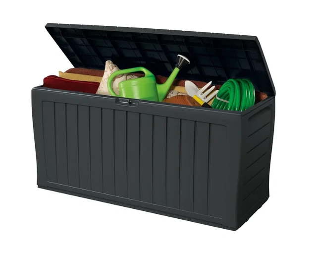 KETER MARVEL PLUS 270L Garden Storage Box - Grey £45.00 - PicClick UK
