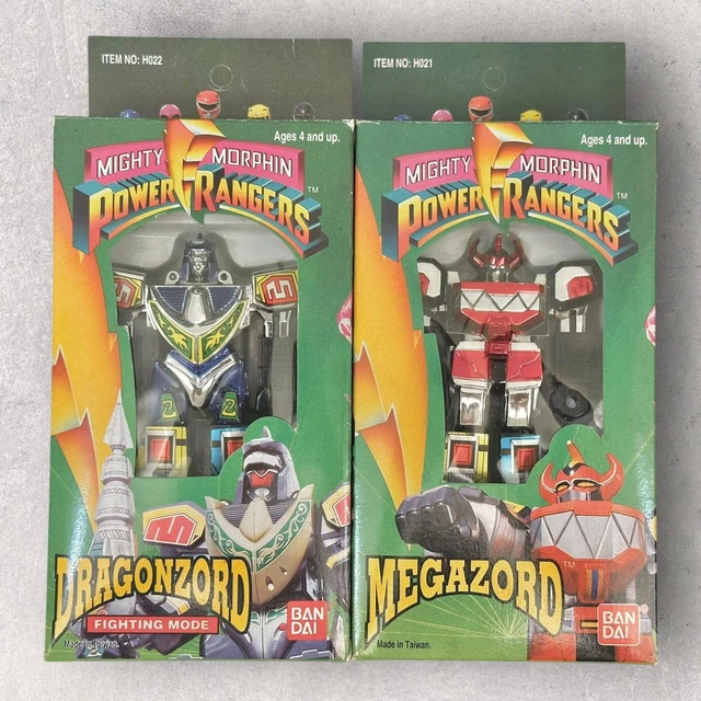 1993 TAIWAN VINTAGE Mighty Morphin Power Rangers 4" Megazord Dragonzord ...