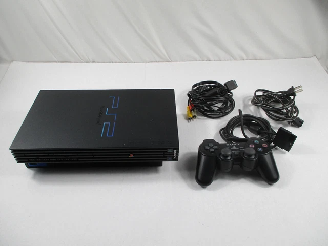 SONY PS2 PLAYSTATION 2 SCPH-30001R Console w/ Controller Cables Mem ...