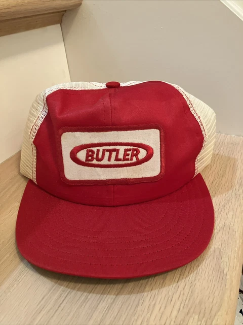 VINTAGE USA MADE Butler Patch Fabric/Mesh Trucker Hat Snapback Cap $9. ...