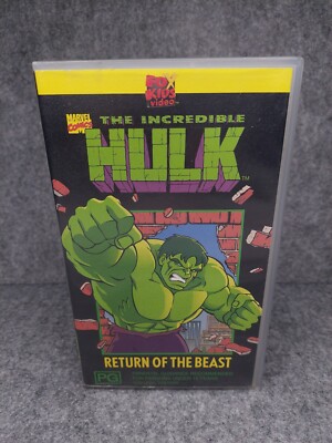 THE INCREDIBLE HULK VHS Return of the Beast - Marvel PAL Video Tape ...
