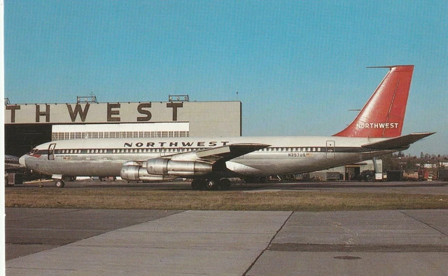 NORTHWEST ORIENT AIRLINES Boeing 707 N357US @ Seattle Tacoma 1968 ...