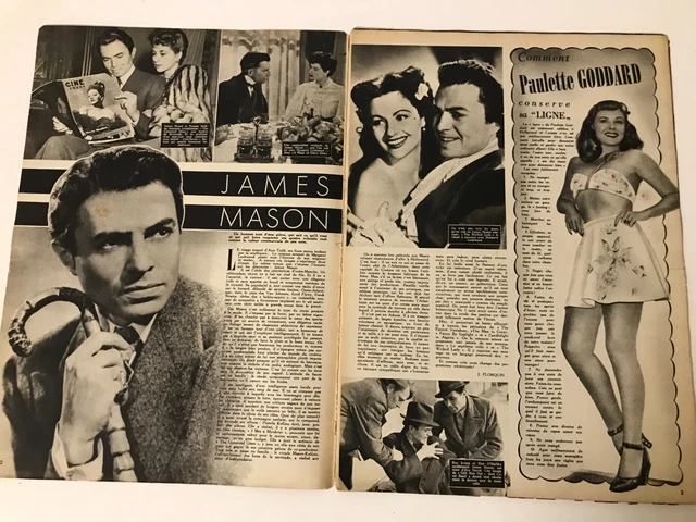 CINE REVUE N°41/1946-CLAUDETTE COLBERT-J.MASON-MARIA MAUBAN-ERROL FLYNN ...