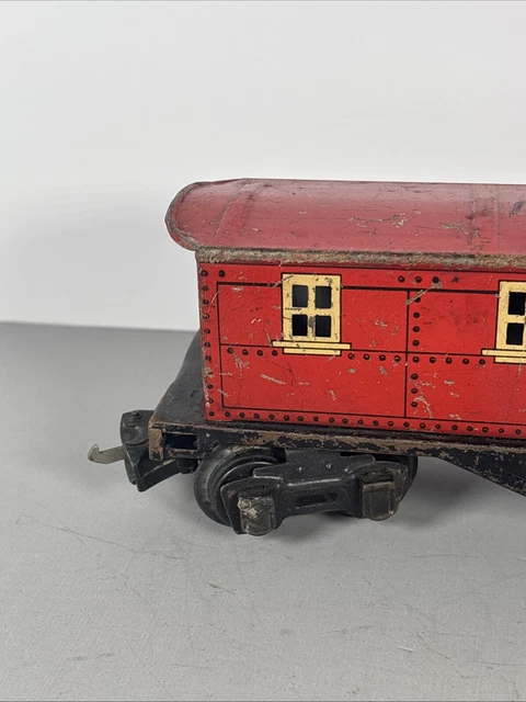 VINTAGE LIONEL LINES 1682 Train Car Caboose O Scale Tin Pre War Red USA ...