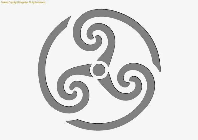 Mylar Stencil Celtic Spiral Symbol 125 190 Micron A3 A4 A5 Sizes £3
