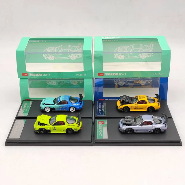 MASTER 1:64 MAZDA RX-7/RX7 FD3S Diecast Model Toy Car Collection Gift ...