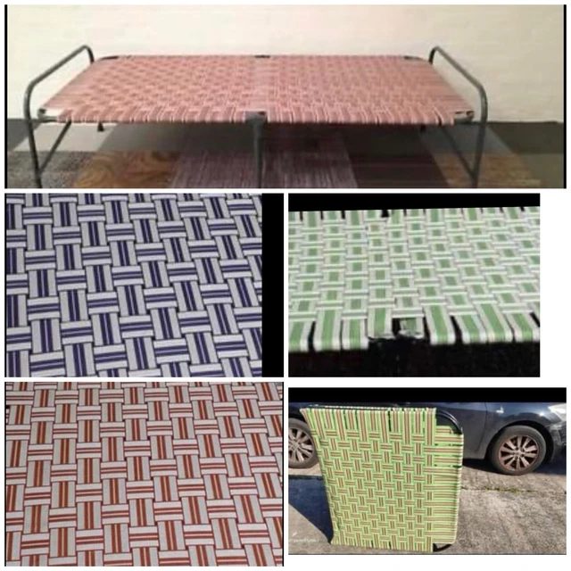 INDIAN MANJA FOLDING Portable Single Bed Camping Bed Garden Bed Indoor ...