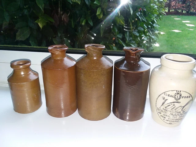 STONEWARE GLAZED INK Pots and Virol Bone marrow Pot £15.00 - PicClick UK