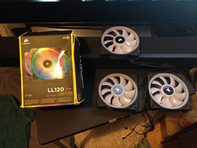 CORSAIR LL120 RGB 120mm Dual Light Loop PWM RGB Fans x 3 £45.00 ...