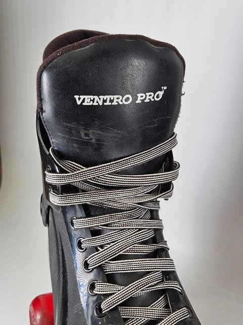 VENTRO PRO TURBO Roller Skates Black Red Size UK 9-11 EUR 43-46 Lace Up ...