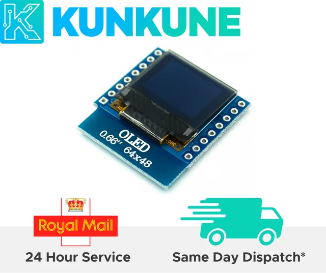 WEMOS D1 MINI 0.66 OLED Display Module 64x48 LCD Screen IIC I2C -UK £6.90 - PicClick UK