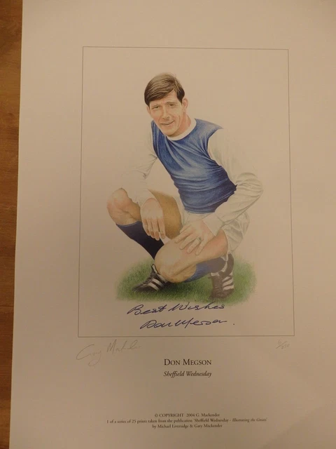 DON MEGSON, SHEFFIELD Wednesday player/captain top division player A3 ...