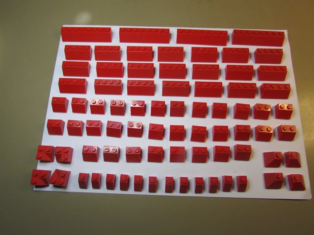 GENUINE LEGO Red Roof / Slope Bricks £8.05 - PicClick UK