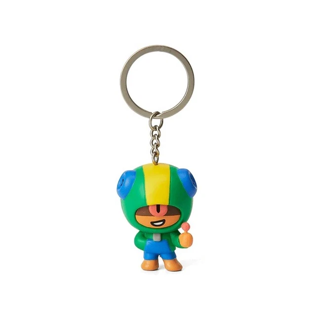 LINE FRIENDS X BRAWL STARS Official Goods LEON Figure Keyring Key chain ...
