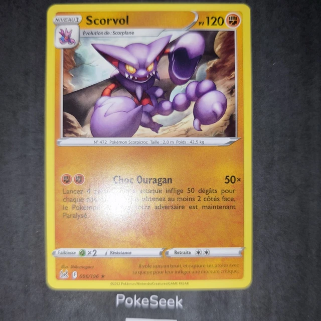 CARTE POKEMON SCORVOL 096/196 Rare Epée et Bouclier 11 EB11 FR NEUF EUR ...
