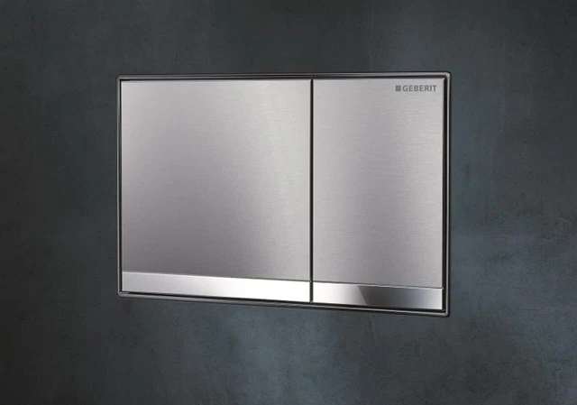 GEBERIT SIGMA 60 Dual Flush Plate in Brushed Chrome 115.640.GH.1 (RRP £ ...