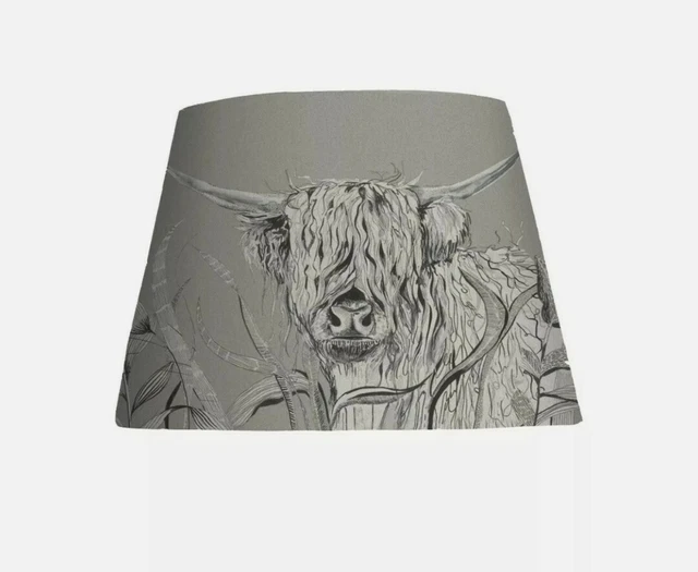 RUDY SILVER JILL Highland Cow Cattle Lamp Shade £19.99 - PicClick UK