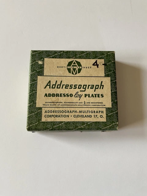 VINTAGE ADDRESSOGRAPH STEEL Plates Addressoloy Tags Blanks $50.00 ...