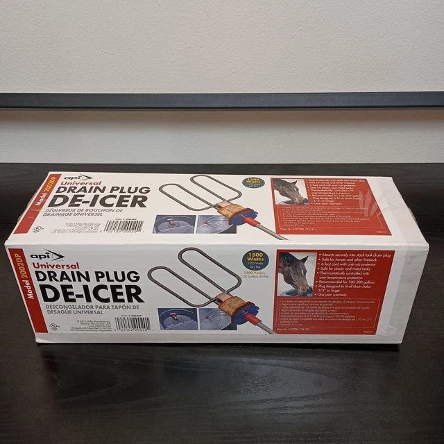 Stock Tank De-icer API 2-in-1 Sinking – 1500W, Converts To Drain Plug ...