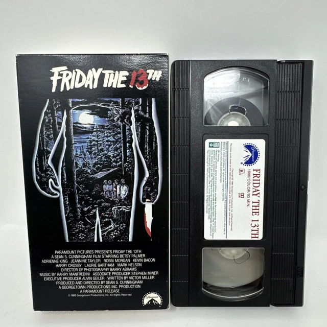 FRIDAY THE 13TH Part 1 (1980) VHS Kevin Bacon Paramount Horror Jason ...