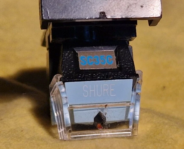 GENUINE SHURE SC35C Cartridge + original shure stylus + slide mount DJ ...